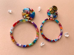 Fruity Colored Rainbow Hoops | The Frilly Feline